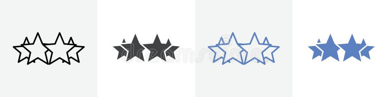 4 Star Rating Icon Vector Set Use for Web Ui or App Stock Vector ...