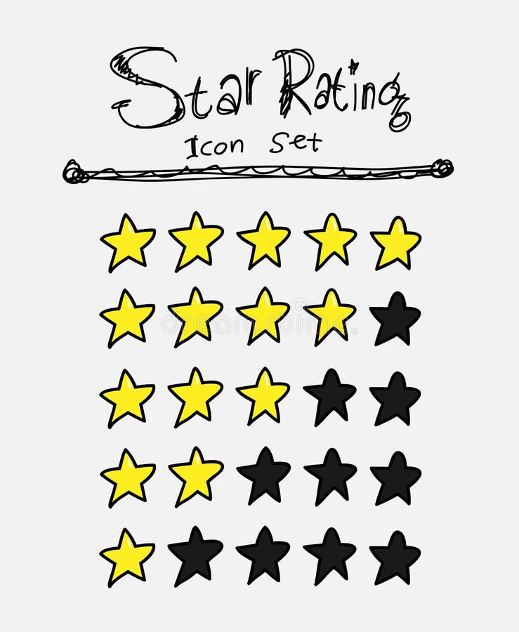 Star Rating Icons stock vector. Illustration of icon - 61000043