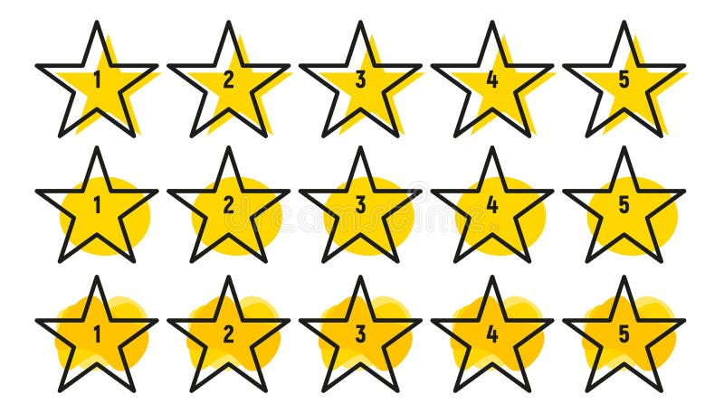Star Rating Minimal Design Black Line. 5 Star Rate Icon. Feedback ...