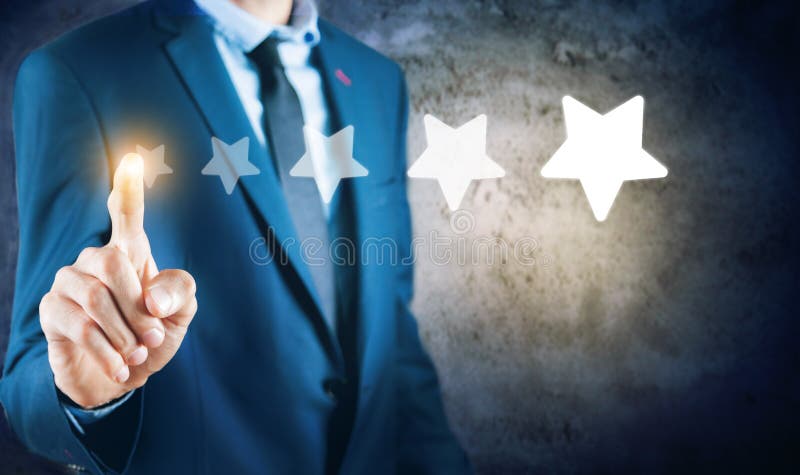 5 Star Rating. Put a Good Mark Stock Photo - Image of customer, online ...