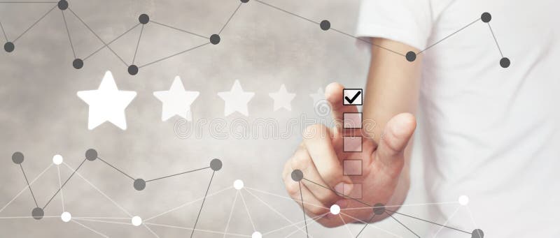 5 Star Rating. Put a Good Mark Stock Image - Image of client, quality ...