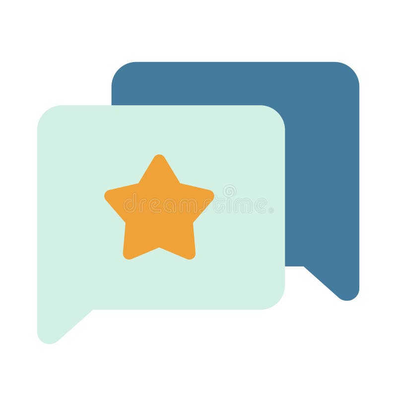 Star Rating Review Comment Single Isolated Icon with Flat Style Stock ...