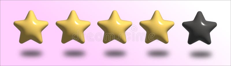 4 Star Rating. Review Icon. Tone Rating. Best Review. 3D Vector ...