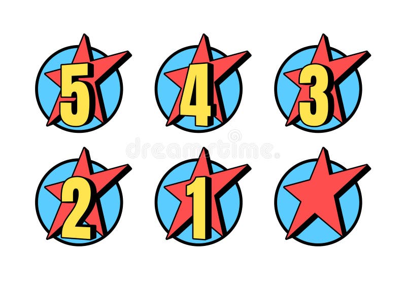 Star Rating. Star Symbol or Emblem Stock Illustration - Illustration of ...