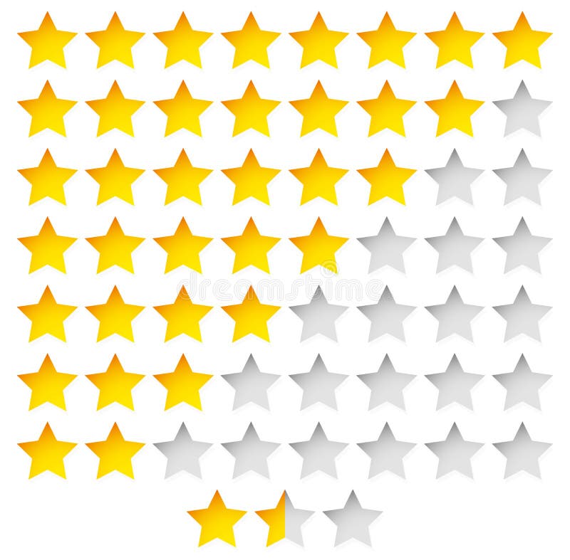 Star Rating Template Vector with Group of Stars Stock Vector ...