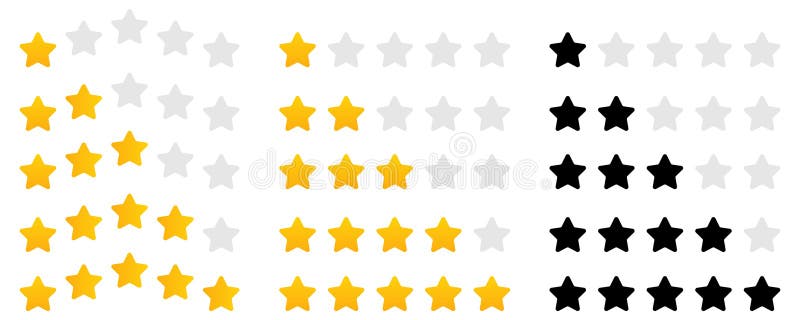 Star Rating Vector in Flat Style Design on White Background. Feedback ...