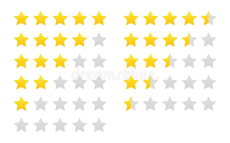 Star Rating Vector Isolated Icon. Customer Service Rating. Rating ...