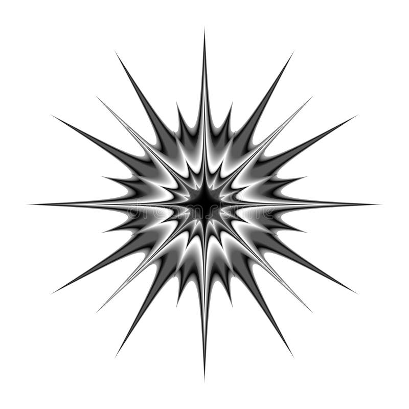 Vector, Black and White Portal. Mandala Isolated, Abstraction Stock ...