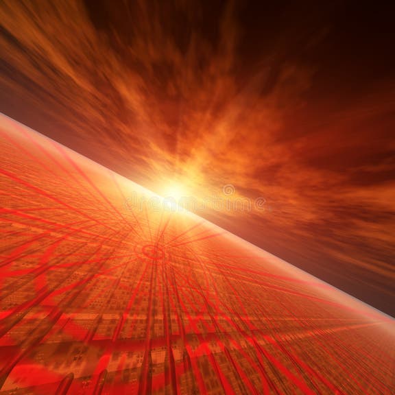 Star Red Horizon stock illustration. Illustration of scape - 12177059