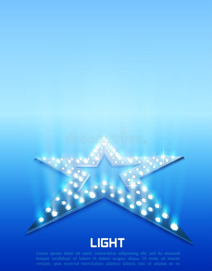 Star retro light banner stock illustration. Illustration of billboard ...