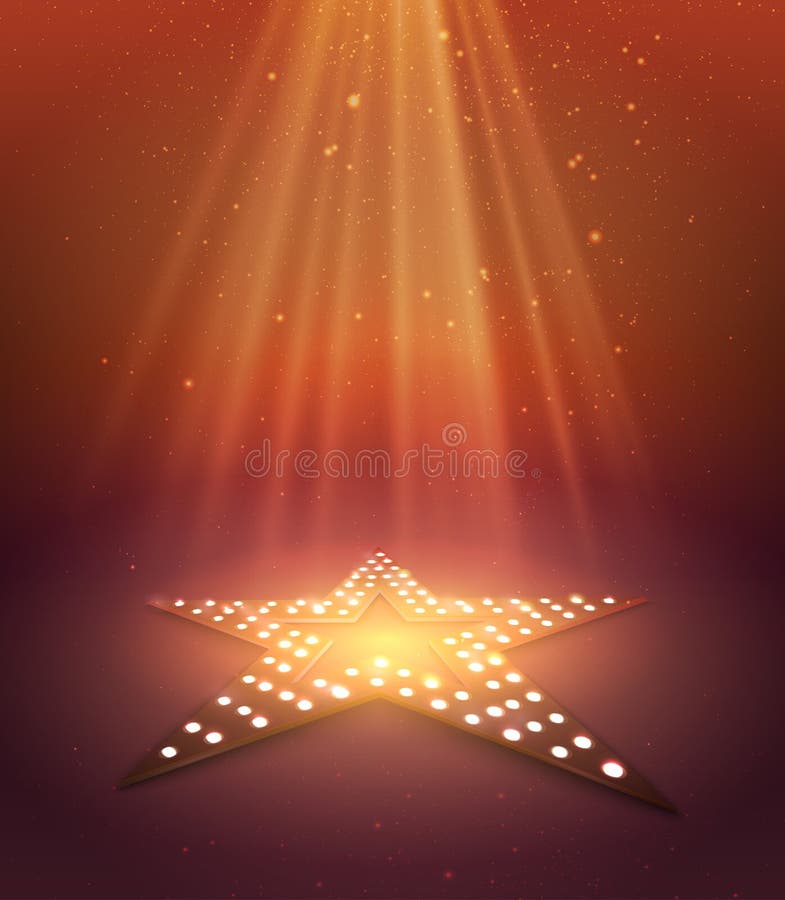 Star retro light banner stock vector. Illustration of design - 52283931
