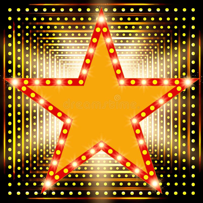Star Retro Light Banner Stock Illustrations – 15,936 Star Retro Light ...
