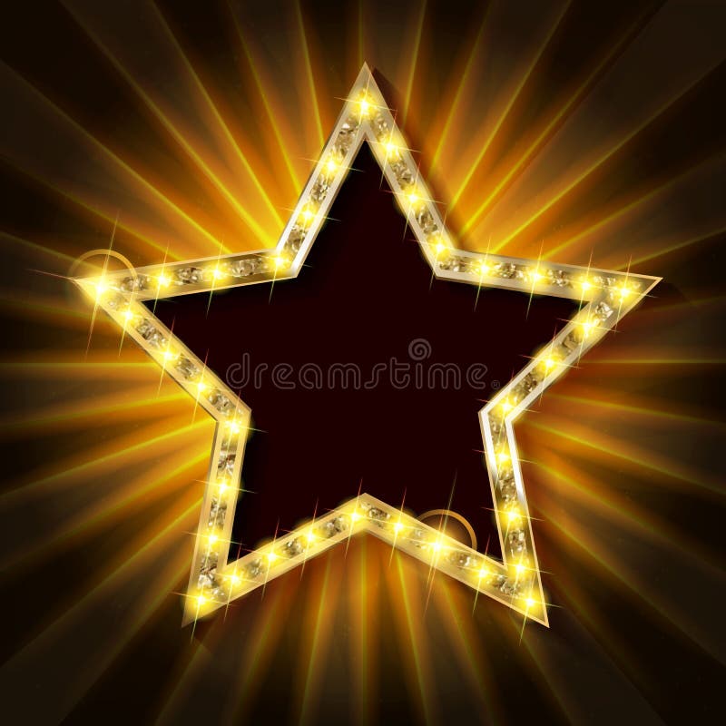 Star retro light banner stock vector. Illustration of marquee - 278295241