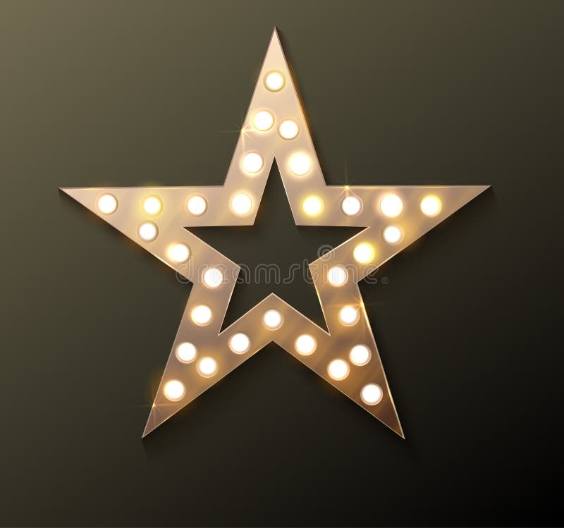 Star retro light banner. stock vector. Illustration of festival - 121042968