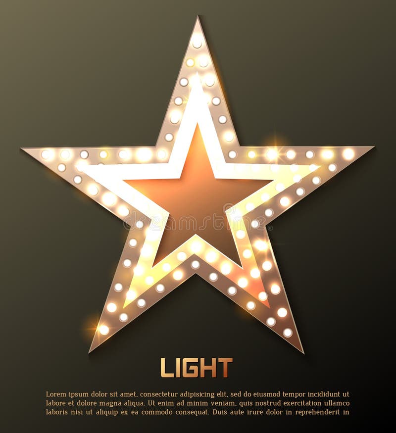 Star retro light banner stock illustration. Illustration of eps10 ...