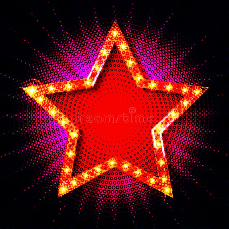 Star Retro Light Banner. Vector Illustration Stock Vector ...