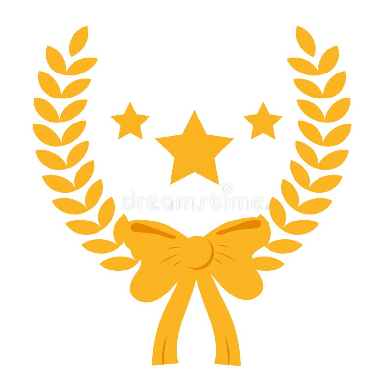 Star and ribbon wreath stock vector. Illustration of star - 294439383