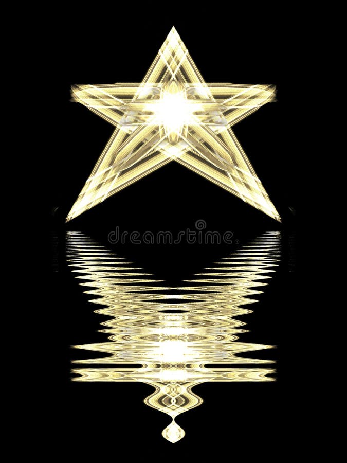 Star with Rippled Reflection Stock Illustration - Illustration of ...
