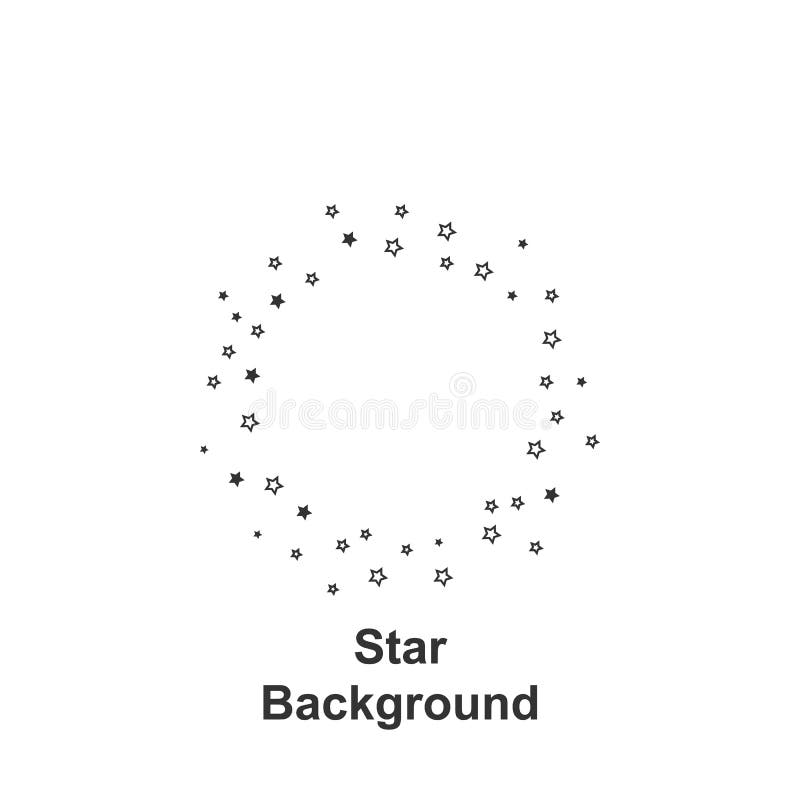 Star Round Background, Hand Draw Stock Illustration - Illustration of ...