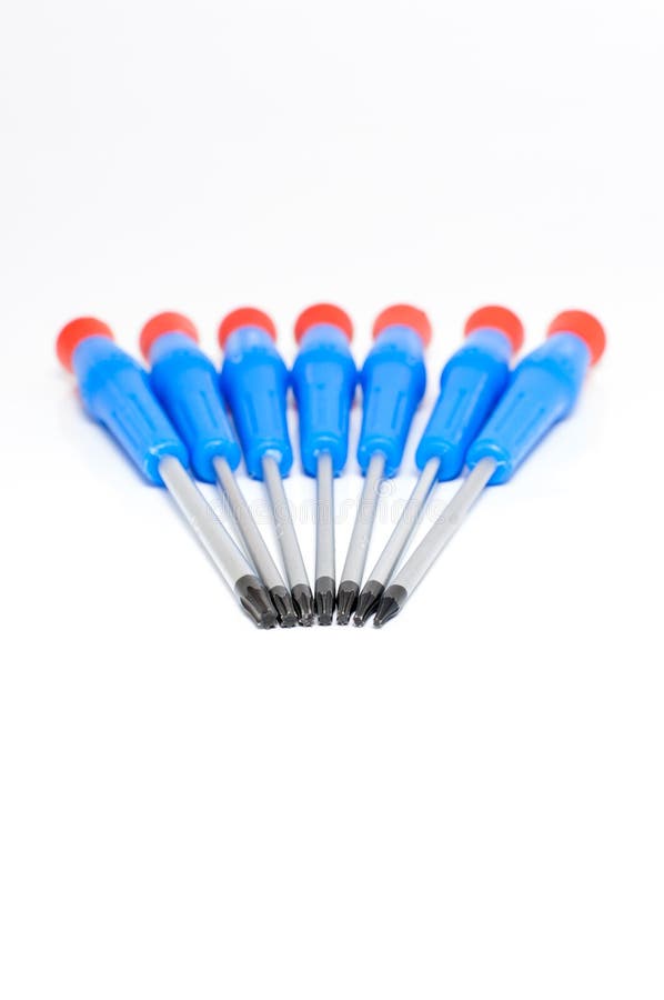 Star Screwdriver Set Isolated on White Stock Photo - Image of handle ...