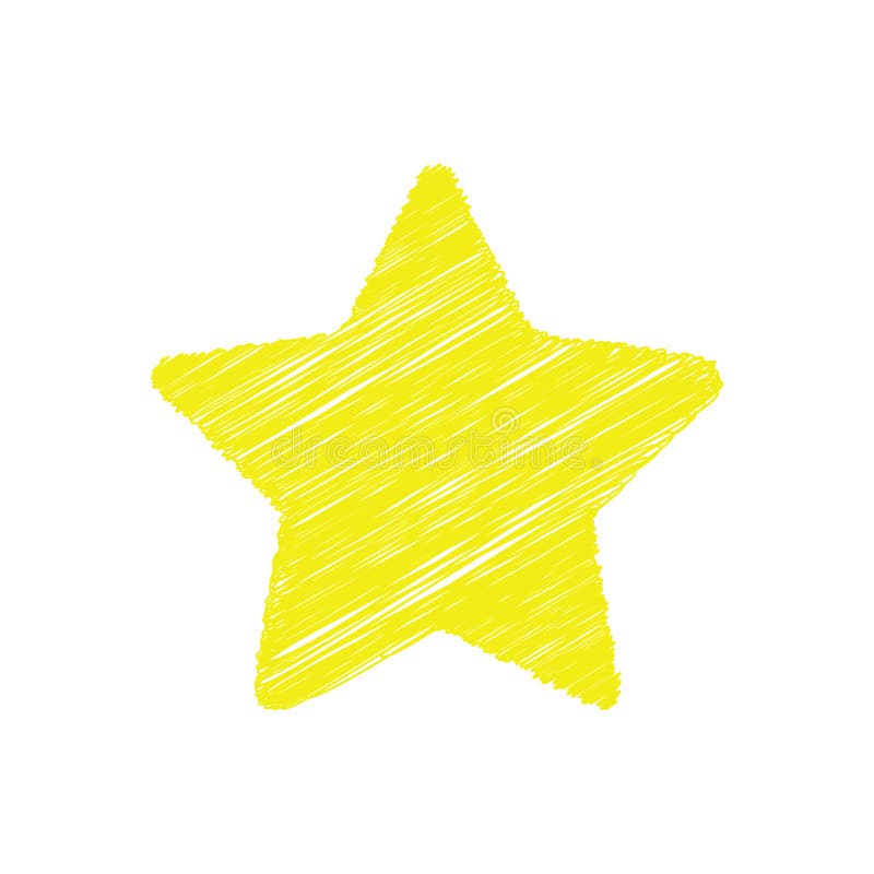 Star Scribble Hand Drawn Design. Vector Illustration Stock Vector ...