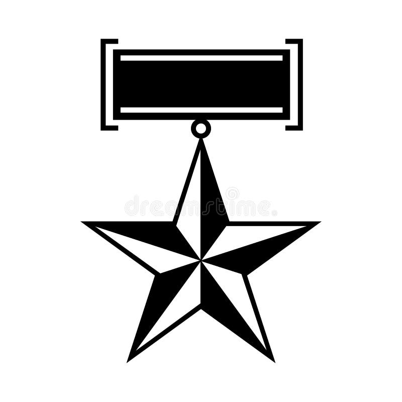 Star Second World War Medal Icon, Simple Style Stock Vector ...