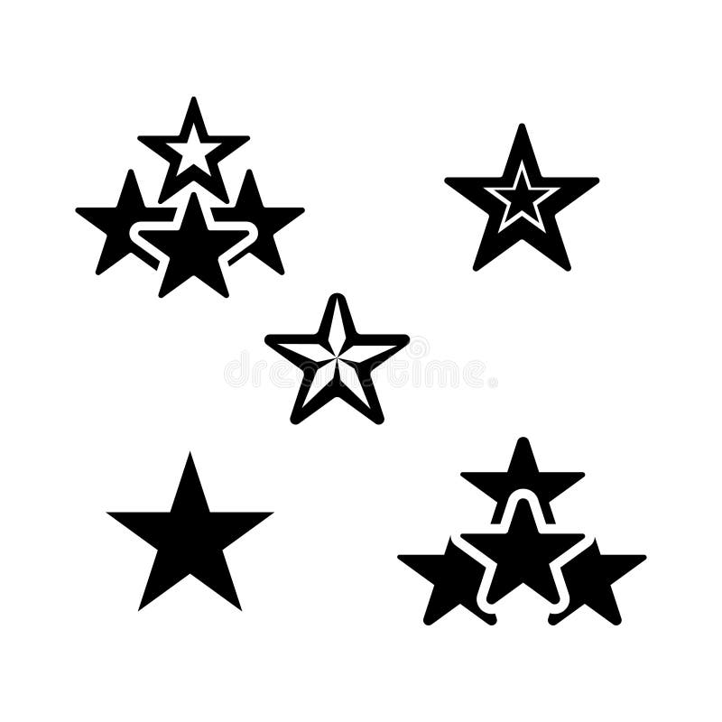 Star set bundle icon. stock illustration. Illustration of number ...