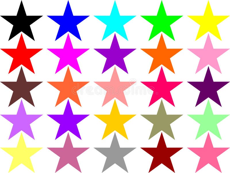 Star.Set of Star with Five Rounded Points Icon.Vector Illustration ...