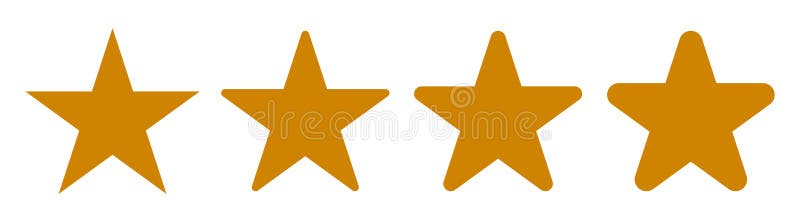 Star Set Icon, Different Star Shapes from Sharp To Rounded Icon ...