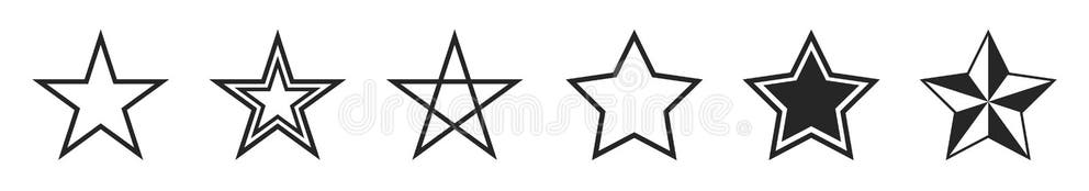 Star set stock vector. Illustration of sign, rating - 284380826
