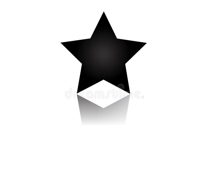 Star and shadow stock illustration. Illustration of shape - 89142367