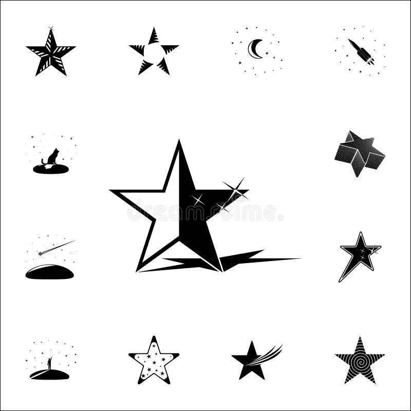 Star with Shadow Icon. Stars Icons Universal Set for Web and Mobile ...