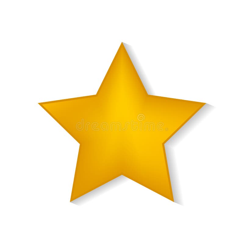 Star with shadow stock vector. Illustration of celebration - 130394959