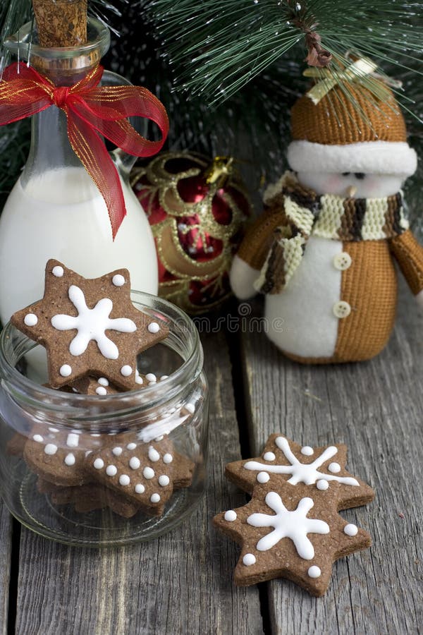 Star Shape Christmas Chocolate Cookie Stock Image - Image of star ...