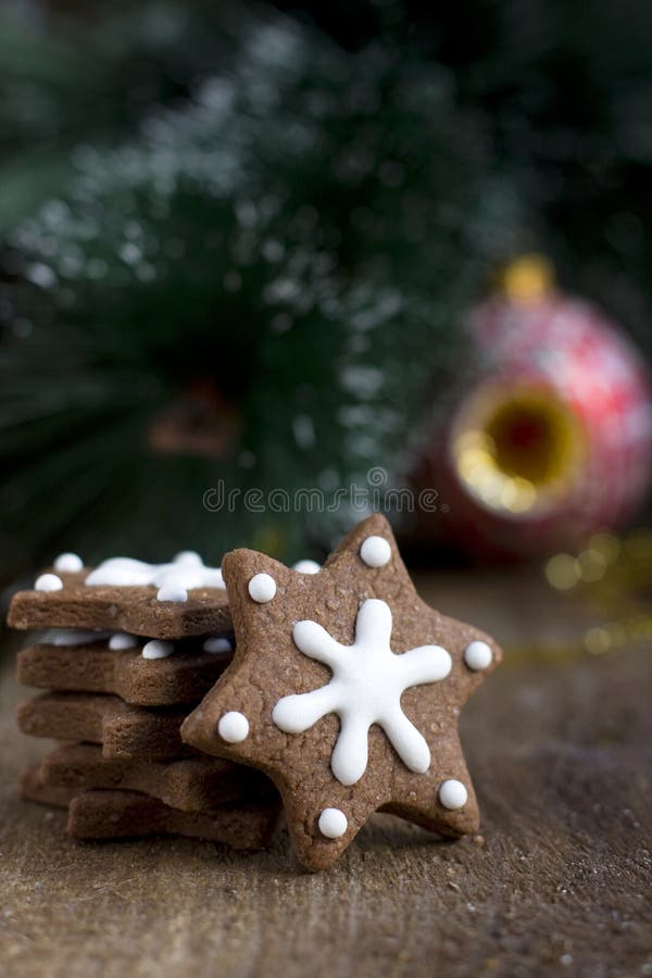 Star Shape Christmas Chocolate Cookie Stock Photo - Image of shape ...