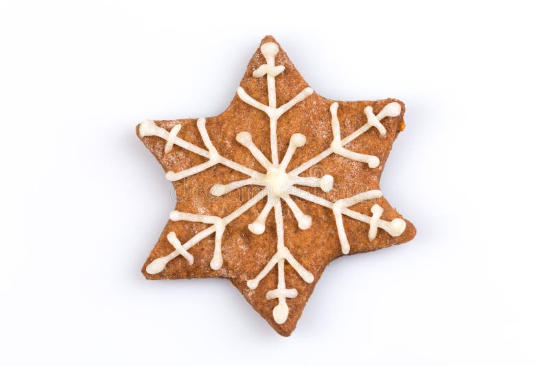 Star Shape Christmas Gingerbread Cookie Stock Photo - Image of ginger ...