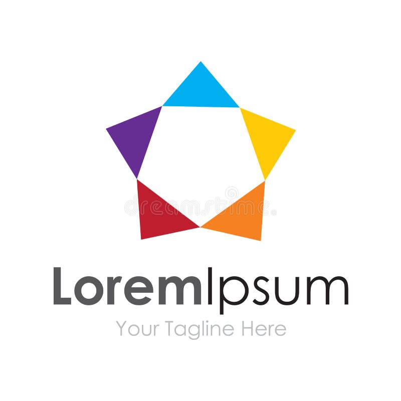 Star Shape Colorful Simple Business Icon Logo Stock Illustration ...
