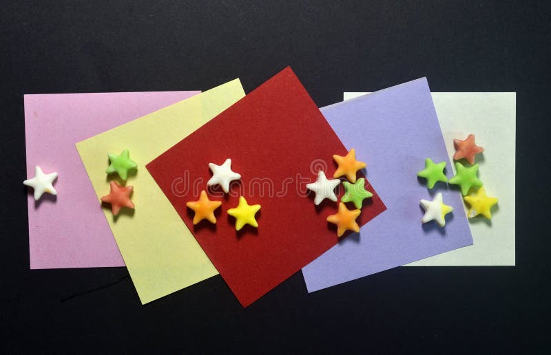 Star Shape on Coloured Paper Stock Image - Image of paper, star: 177069923