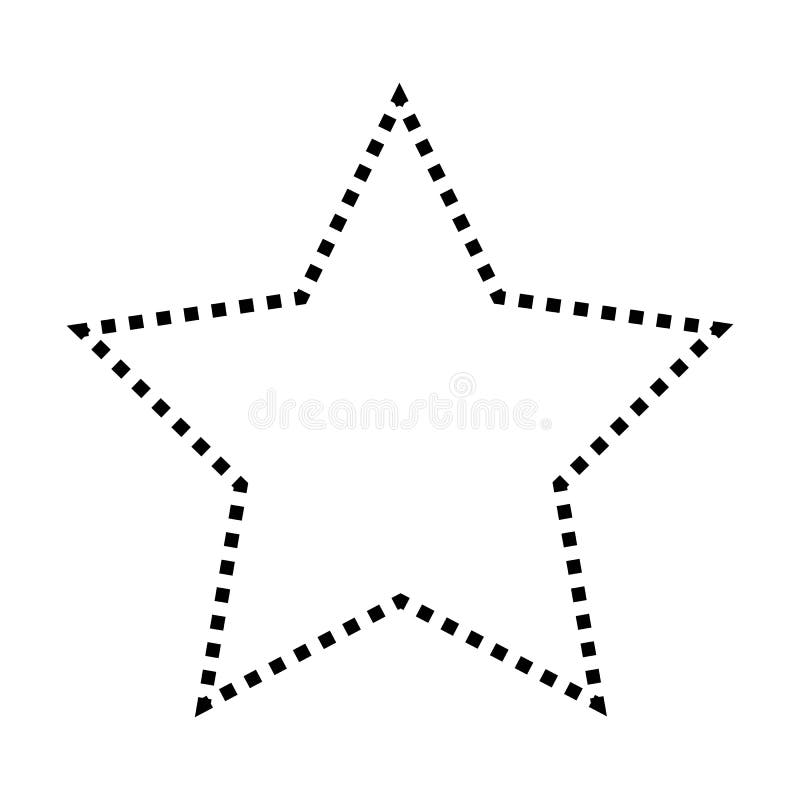 Star Shape Dotted Icon Vector Symbol for Creative Graphic Design Ui ...