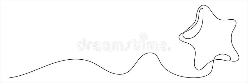 Star Shape Drawing by Continuos Line, Thin Line Design Vector ...