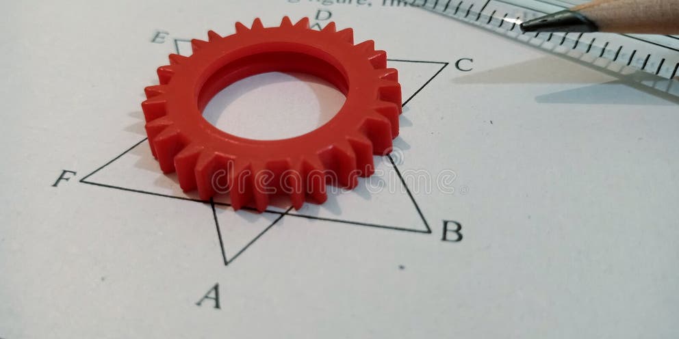 Star Shape Geometric Diagram Displayed on White Paper Sheet with Pencil ...