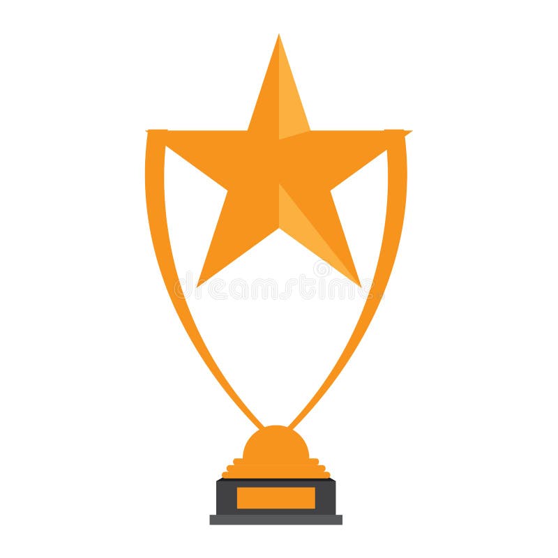 Star shape golden trophy stock vector. Illustration of sport - 133420940