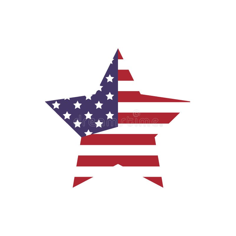 Star Shape Icon. USA Design. Vector Graphic Stock Illustration ...