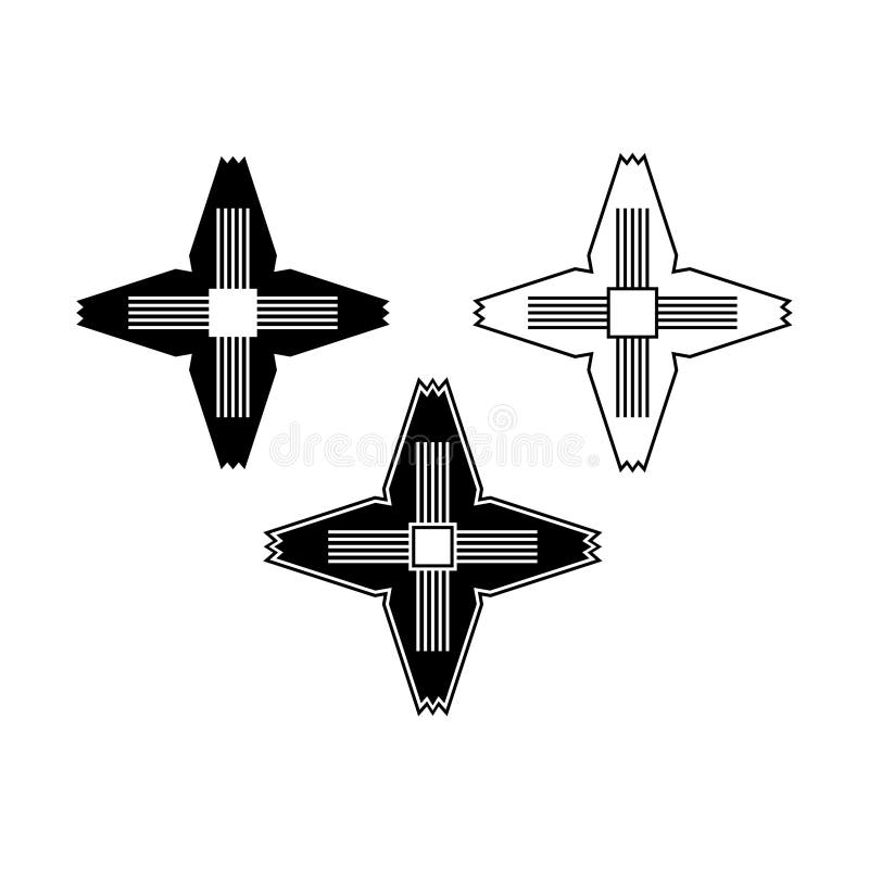 Four Beam Star Shape Logo. Abstract Vector Sign Stock Illustration ...