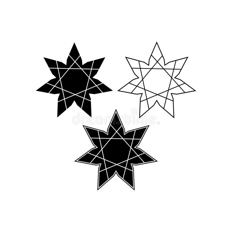 Seven Rays Star Shape Logo. Abstract Vector Sign Stock Illustration ...