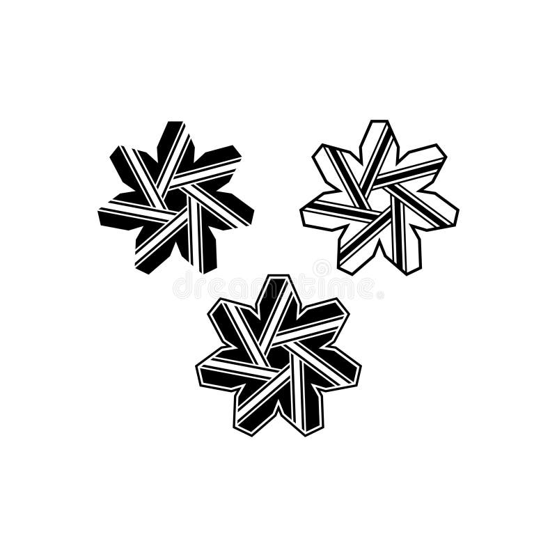 Seven Rays Star Shape Logo. Abstract Vector Sign Stock Illustration ...