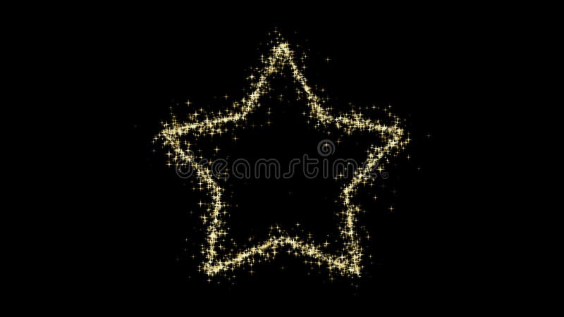 Star Shape with Particle Effect Animation 4k. Stock Video - Video of ...
