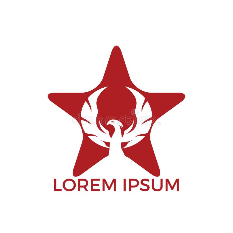 Star Shape Phoenix Logo Design. Stock Vector - Illustration of logo ...