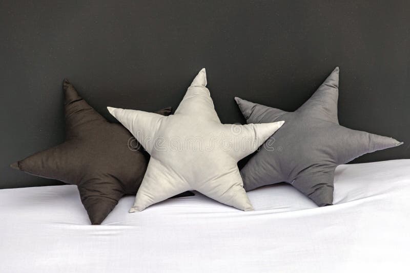 Star Shape Pillows stock image. Image of europe, bedroom - 261141531