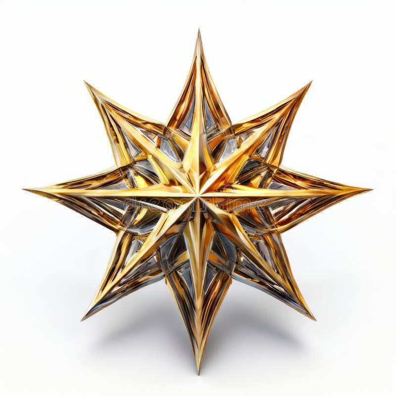 Star a Shape with Pointed Ends and Five or More Intersecting Li Stock ...